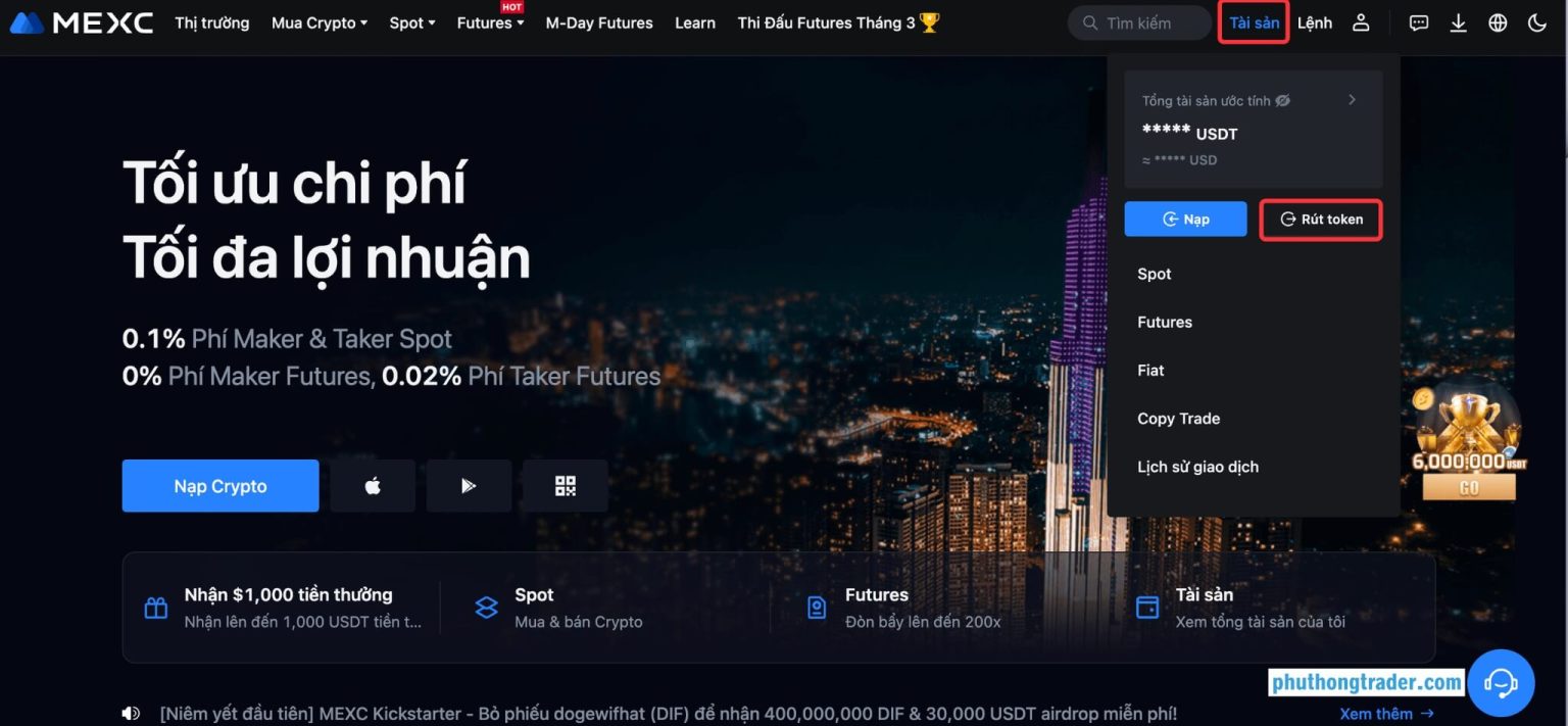 Hướng dẫn 5 cách nạp và rút tiền trên sàn MEXC cho người mới